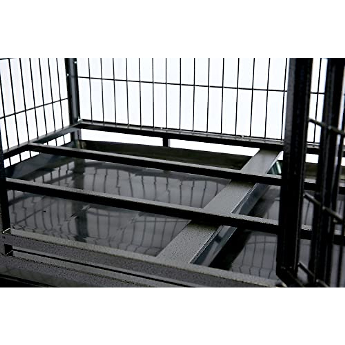 Homey Pet 43" Stackable Heavy Duty Cage W/Feeding Door, Casters and Tray