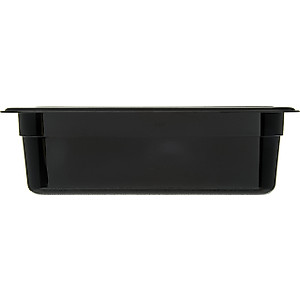 Carlisle FoodService Products 3086103 StorPlus High Heat Food Pan, 4" Deep, Third Size, Black