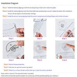Generic Drill-Free Removable Heavy-Duty Waterproof Shower Organizer for Inside Shower, Bathroom, Kitchen, Transparent, RY-04
