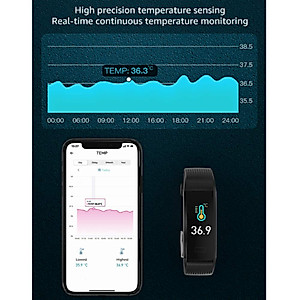 Fitness Tracker with Blood Pressure Heart Rate Sleep Monitor, Activity Tracker Smart Watch Health Tracker Pedometer Step Counter for iPhone & Android Phones for Kids Man Women (Black)