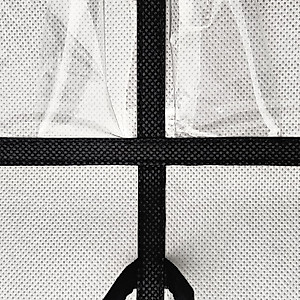 TidyMaster 1 Pack 12 Clear Crystal Pockets Large Hanging Shoe Organizer Over The Door Shoe Rack for Closet Door Storage Shoe Holder Hanger, 2 Hooks, White (59'' x 11.4'')