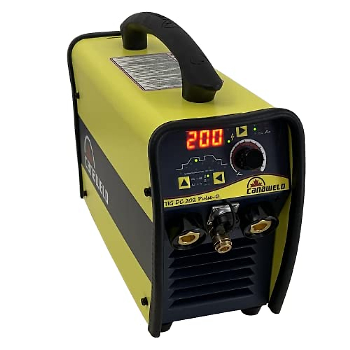 CANAWELD TIG Pulse 200 Amp DC Inverter Stick Welder HF, Digital Panel, Selectable Between 120 & 240 Volt, Premium Torch, Metal Thickness 0.002 to 1/4 Inch (No foot Pedal)