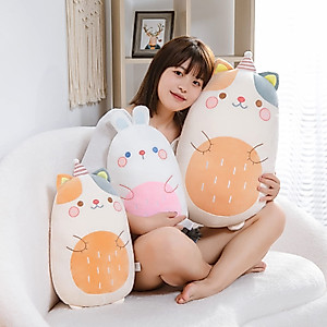 Tuscyvk Cat Stuffed Animal Toys Dolls, 16 Inch Super Soft Cute Cat Plush Pillow Toy, Soft Hugging Pillow Plushie Toy Birthday Gifts for Boys and Girls, Valentine, Christmas