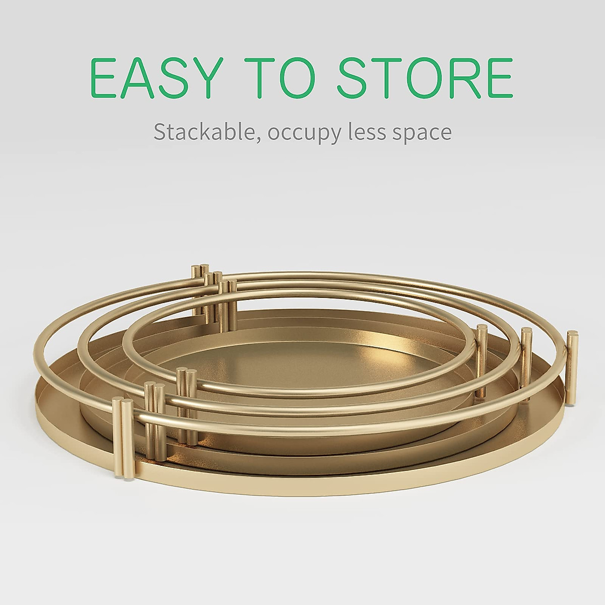 Vivevol Set of 3 Cake Stands, Cake Plate, Dessert Stand, Cupcake Stand for Parties, Home Decorating Stand Dessert Display(8” 10” 12”) Gold