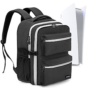 AKOZLIN Travel Gaming Console Backpack Compatible with Play Stantion 5 4 PS5/PS4/PS4 Pro/PS4 Slim/Xbox One X S