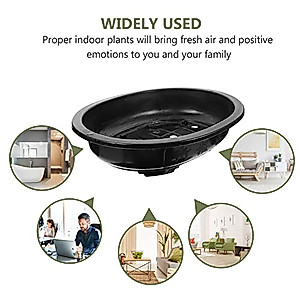 DOITOOL Bonsai Training Pots, 6Pcs 15“ Bonsai Plants Growing Pot Large Deep Flower Pot, Plastic Oval Planter Pot with Drainage Hole for Nursery, Garden, Balcony