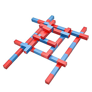 Kghios Montessori Numerical Rods Montessori Math Toys Material for Toddlers Children Kids Educational Tools Preschool Learning (5CM-50CM) (ZSHLB)