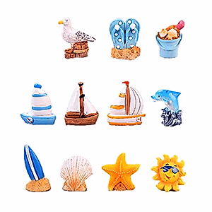 ABOOFAN Christmas Decor Christmas Decor Ocean Decor Mediterranean Style Micro Landscape Potted Ornaments Miniature Bonsai Landscape Summer Decor 11Pcs Dolphin Decor Ocean Decor Ocean Decor