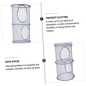 Zerodeko 1pc 4 Foldable Hanging Basket 4 Layers Hanging foldable clothes drying rack collapsible drying rack collapsible laundry drying rack hanging clothes drying rack Laundry Dryer travel