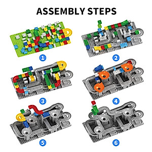 Marble Run,176 Pcs Marble Runs for Kids 4-8, Marble Run Race Track，STEM Learning Toys， Marble Run Building Blocks Classic Marble Track for Boys Girls Toddler Age 3,4,5,6,7,8+