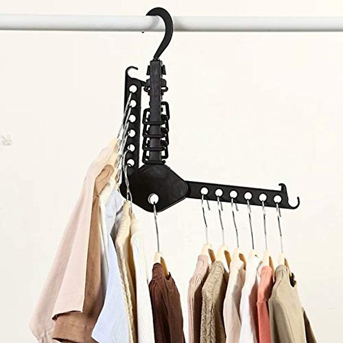 Clothes Hangers/Coat Hangers 3 Pack Home Multi-Function Hanger Wardrobe Folding Storage Hanger Plastic Multi-Layer Telescopic Hanger Save Space Hangers