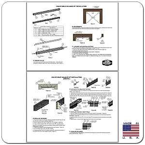 Midwest Hearth Adjustable Rod and Valance Kit for Fireplace Spark Screens (Antique Bronze) Made in USA