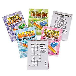 Happy Deals ~ Fun Games Activity Coloring Books | 3 Inch | 36 Pc Bulk Class/Group Pack