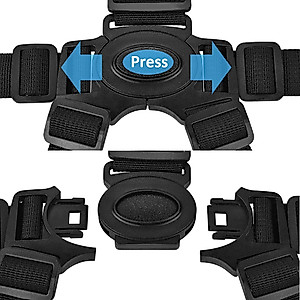 2 Pack Adjustable Baby Seat Belt, 5 Point Harness High Chair Straps Universal Baby Safe Belt Holder for Kids Stroller Pram Buggy Pushchair