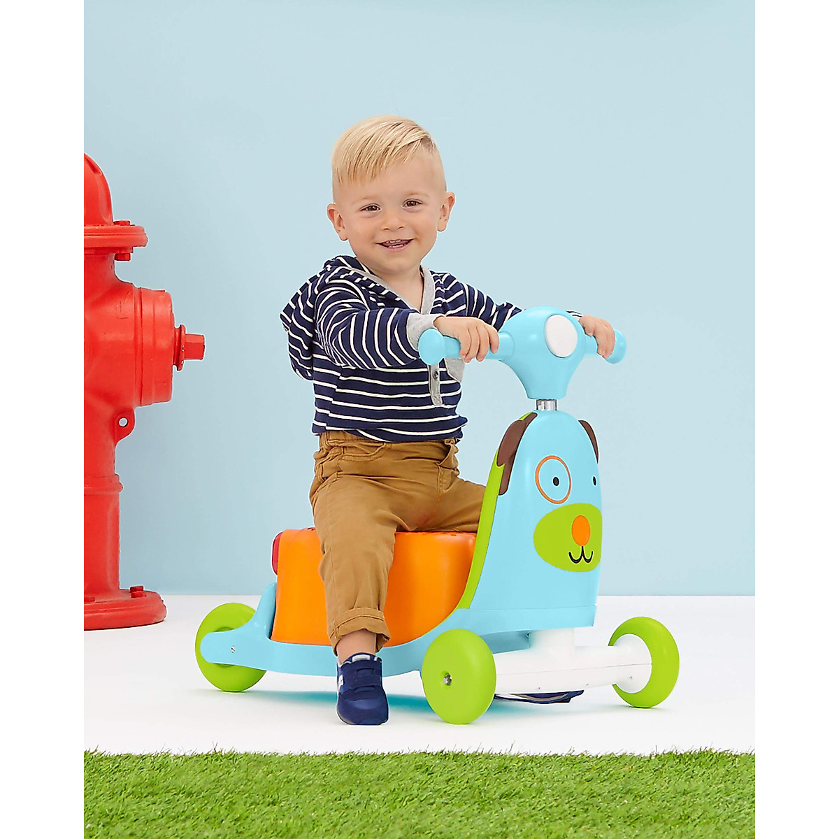 Skip Hop 3-in-1 Baby Activity Push Walker to Toddler Scooter, Zoo Dog
