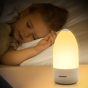Night Light for Kids, Portable Touch Lamps with Color Changing Mode & Stepless Dimming Function, Rechargeable Baby nigth Light with 1H Timer & Touch Control