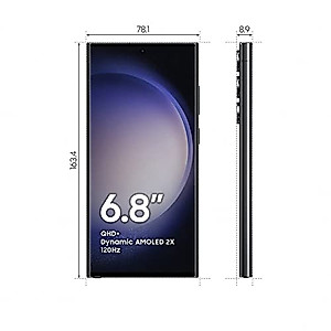 Samsung Galaxy S23 Ultra 5G SM-S918B/DS 512GB 12GB RAM, 200 MP Camera, Factory Unlocked International Model (Phantom Black)