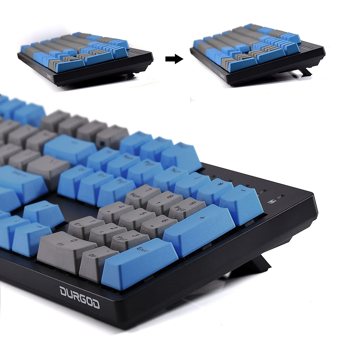 DURGOD Taurus K310 Big Mechanical Gaming Keyboard - 104 Keys - Double Shot PBT - NKRO - USB Type C (Cherry Brown,Black,ANSI/US)