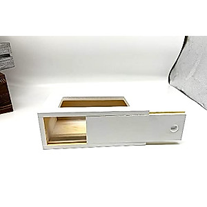 Laundry Dryer Sheet Storage Box/Dispenser for softener, fabric sheets. Elegant & classy to enhance any laundry area, WHITE