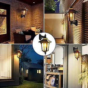 Dibaful 2 Pack Solar Sconce Lights Outdoor, Retro Style IP65 Waterproof Motion Sensor Solar Wall Lights, Wireless 3500k Three Induction Lighting Mode Outdoor Wall Lantern for Garden,Shed,Porch