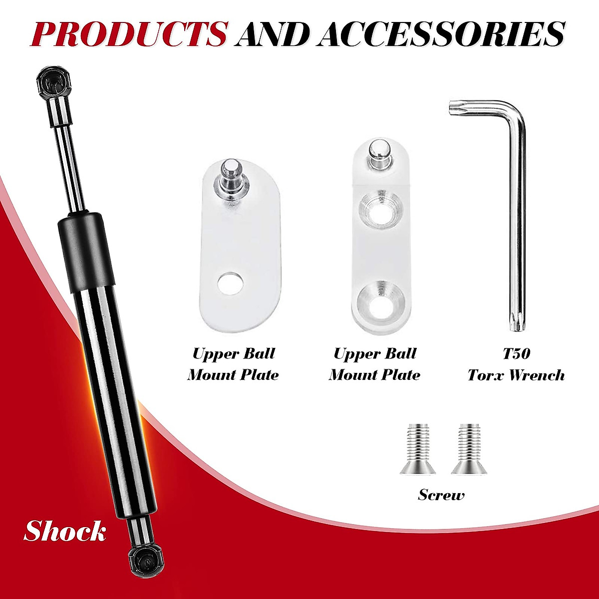 Vepagoo Truck Tailgate Assist 43206 for Ford Ranger 2019 2020 2021 Pickup Shock Damper Tailgate Soft Open