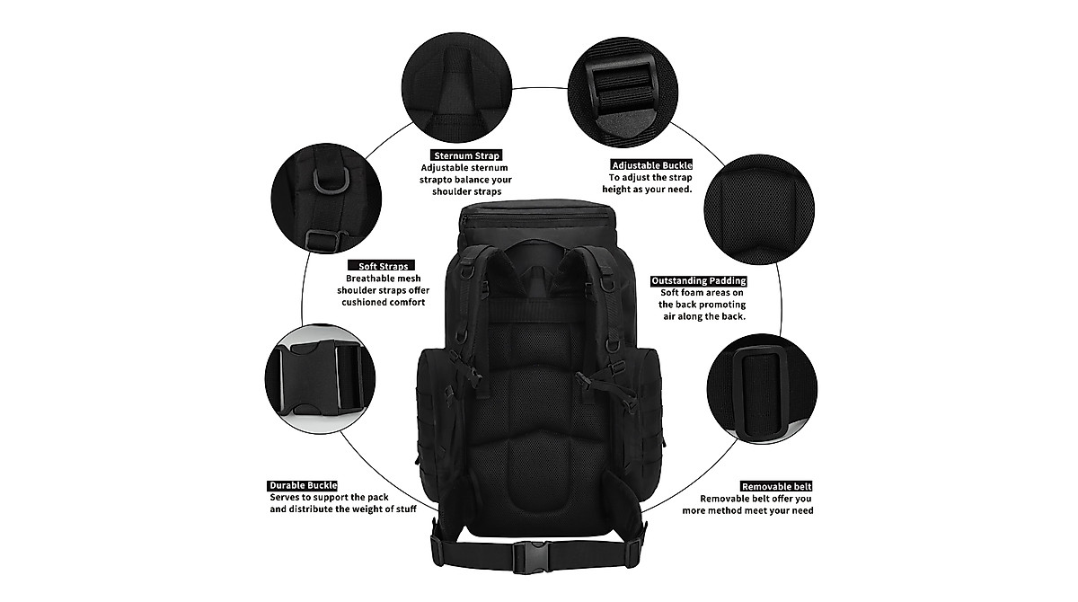 Heavy Duty Hiking Backpack 70-85L Waterproof & Durable | Houart