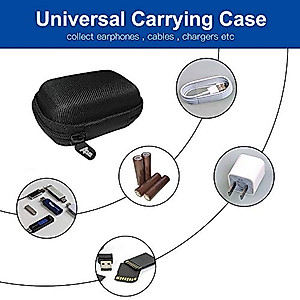 2 Packs of Aplus Universal Zipper Zip Travel Carrying Waterproof EVA Case Storage Bag for 4 x 18650 Batteries (Also Fits Cellphone Charger, Cable, Earphone, USB Flash Drive)