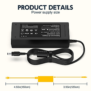 42V 2A Charger 1 Prong for 36V Electric Scooter Lithium Battery, Compatible with Jetson Bolt GOTRAX GXL V2, G2, G3, G4, Apex, Glider, XR Elite, XR Ultra, Hiboy S2, Rival 36 Volt Electric Scooter