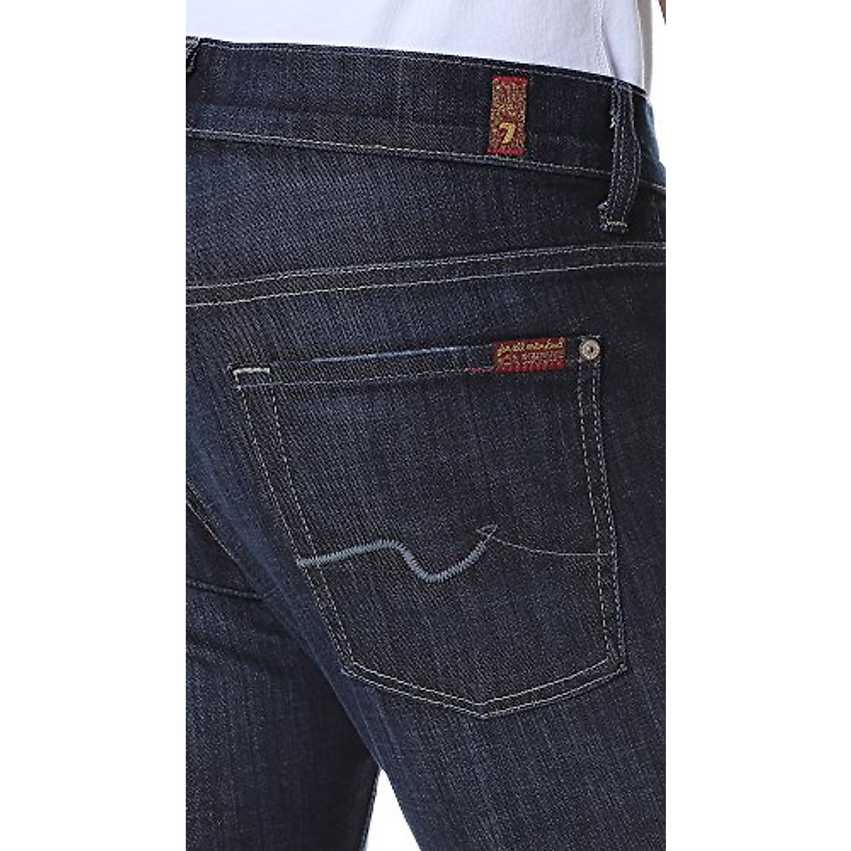 7 For All Mankind mens Austyn Relaxed Fit Mid Rise Straight Leg jeans, Los Angeles Dark 36, 38W x 36L US