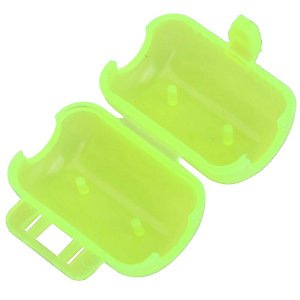 50 Pcs Plastic Fishing Hook Box Tackle Box Clamshell Fluorescent Yellow Squid Lure Hook Box Cover Case Fishing Accessory(Small)