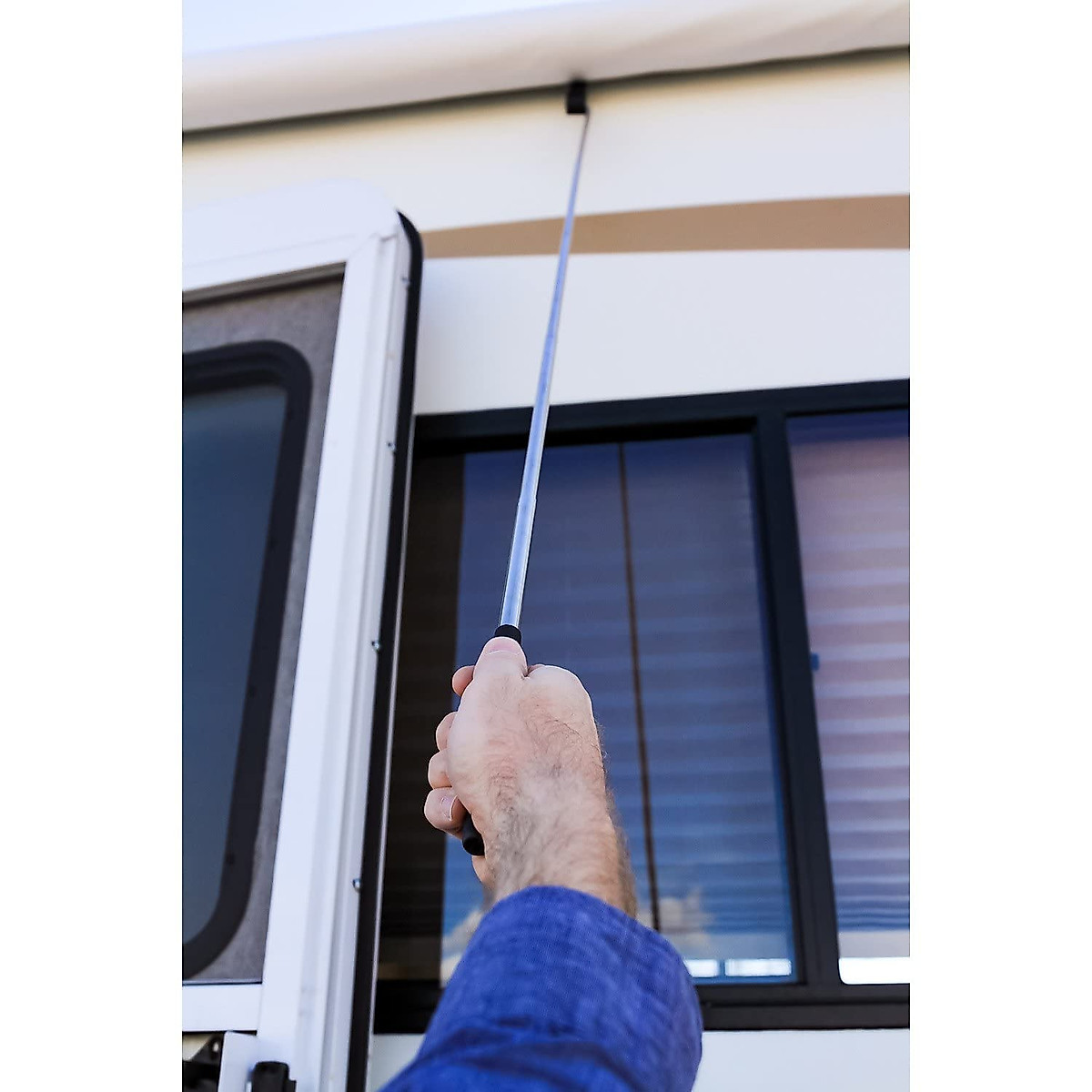 Camco RV Easy Reach Awning Opener | Extends from 11-inches to 47-inches with a Telescopic Design | (42544)