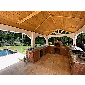 Authentic Pizza Ovens Rustic Lisboa Traditional Brick Premium Pizza Oven, Wood Fire Outdoor Oven