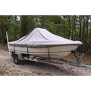VORTEX Heavy Duty Grey/Gray Center Console Boat Cover for 15'7" - 17'6" Boat