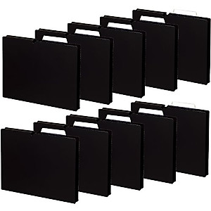 Kokuyo NEOS A4 File Folders, 1.2 Inches (30 mm) Depth, 3 Side Binding PP Type with A Customizable Tab, 10 Pack of Black, Japan Import (A4P-NEF30DX10)