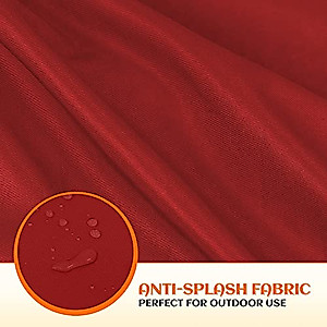 RULAER Patio Chair Cushion 20X20X4 Inch Outdoor Waterproof Seat Cushions Indoor Firm Yet Comfortable Square Dining Chair Pads Double Piping Washable Chair Pad (20x20x4（1pc）, Red)