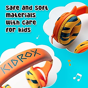 Kidrox Toddler Headphones for 2 + Year Old - Baby Headphones for Plane, Infant Headphones for Girls, Headphones for Kids for School, Boys Headphones for Toddlers 1-3 Year Old, Childrens Headphones