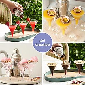 MATANA 48 Sturdy Clear Plastic Martini Glasses - 7 Oz Reusable Cocktail Glasses, Margarita Glasses for Wedding, Party & Banquet