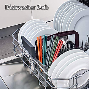 SUPJOYES 5 Pairs Fiberglass Chopsticks - Multicolor Reusable Chopsticks Dishwasher Safe, Japanese Chinese Chop Sticks with Cherry Blossom Pattern, 9 1/2 Inches