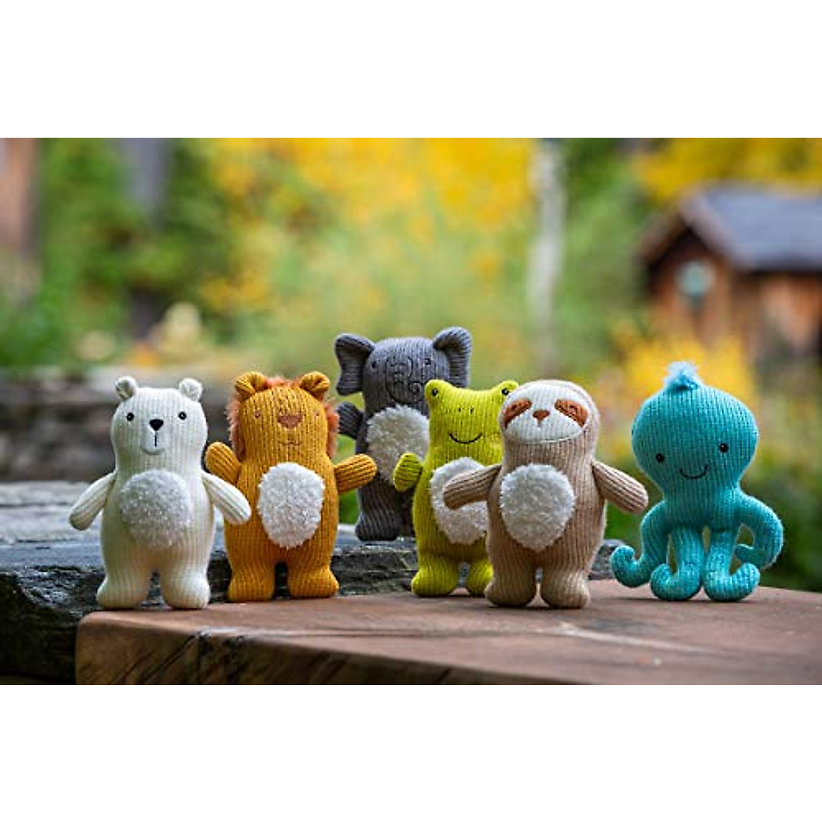 Mary Meyer Knitted Nursery Rattle Soft Toy, 7-Inches, Lion