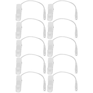 LIZEALUCKY 10pieces 2.0mm Ear Clip Electrode Wire Electrode Lead Cable Connecting Cable for Digital TENS Massage Machine Breast Ear Massage Clip