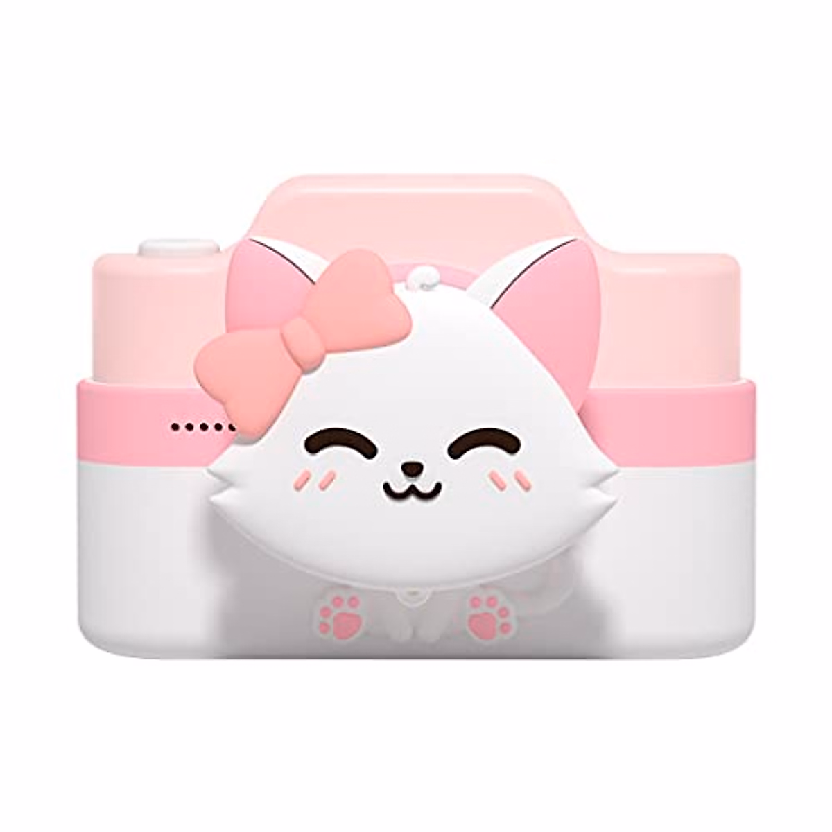 QSYY Children's Camera Dual Lens 48 MP High-Definition 3.0-Inch IPS Screen with Stickers and Cartoon Protective Cover, Data Cable Lanyard, Gifts for Boys and Girls,Pink