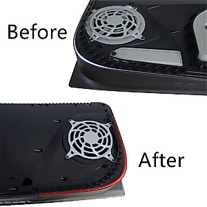 MOOKEENONE Console Light Bar LED Carbon Fiber Texture Sticker Self-Adhesive for Playstation 5 Accessories