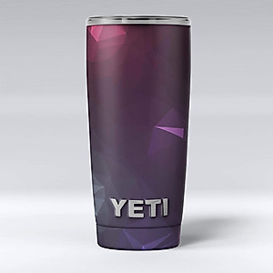 Design Skinz Dark Purple and Pink Geometric Shapes - Skin Decal Vinyl Wrap Kit Compatible with The Yeti Rambler Cooler Tumbler Cups