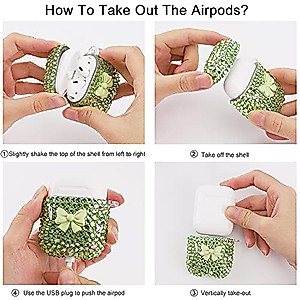 Luxurious Rhinestone AirPods Case, Protective Bling Diamonds AirPod Charging Protective Case Cover for Apple I10/I12 TWS (Art Silver)