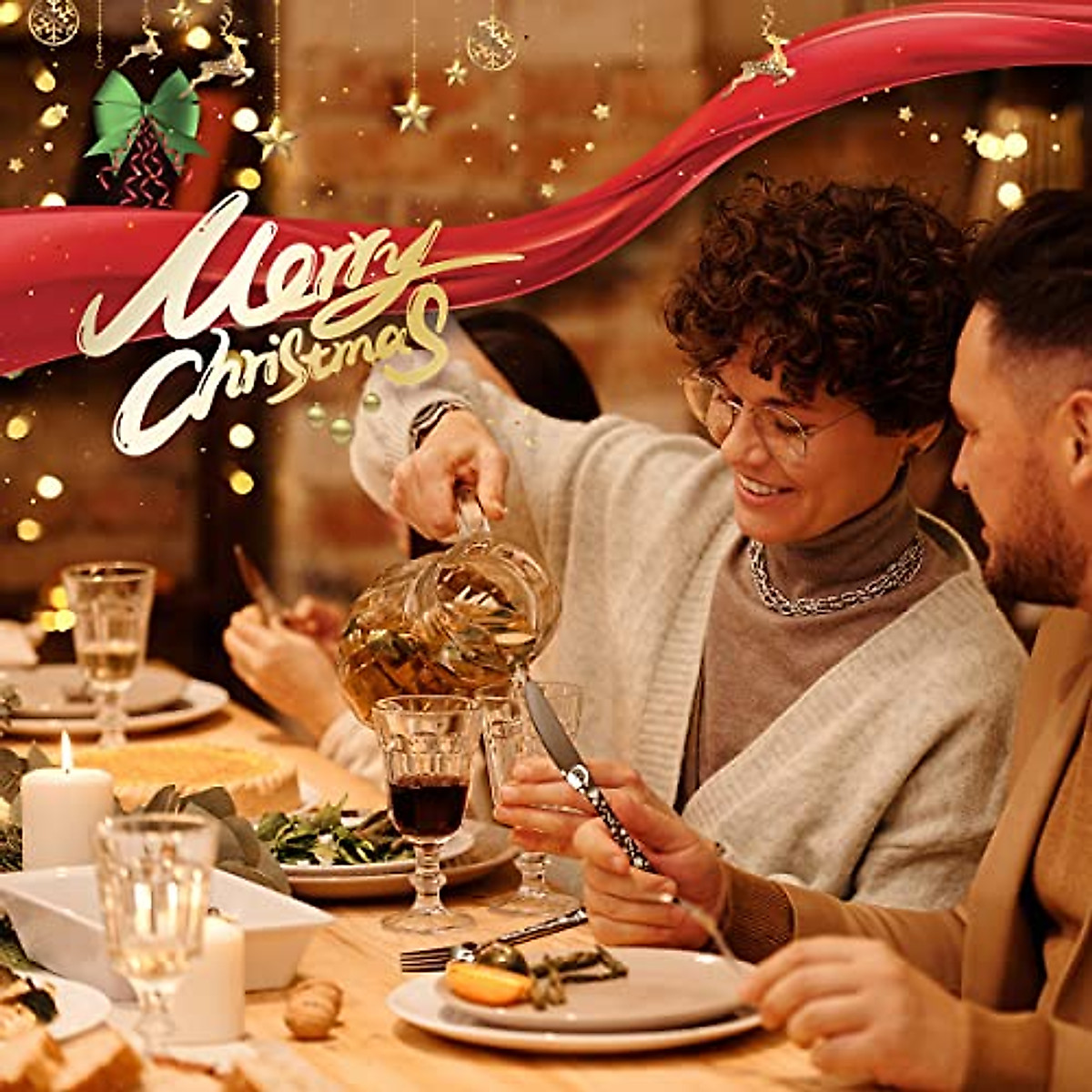 24-Piece Silverware Set Service for 6 with holder,Premium Stainless Steel Cutlery Set,Home Kitchen Restaurant Utensils,Knives Spoon and Fork Set, Mirror Polished,Dishwasher Safe.(Mirror pattern)