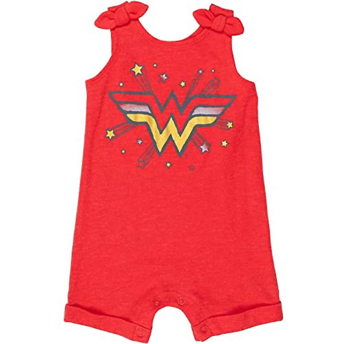 DC Comics Justice League Wonder Woman Infant Baby Girls Sleeveless Romper & Headband Red 18 Months