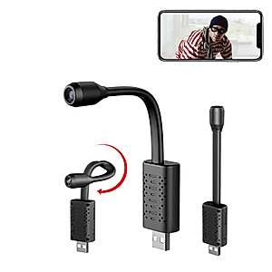 Small Spy Hidden Camera,Rettru HD Portable IP Security Camera with Motion Detection,Cloud Storage,Remote Monitoring for iOS/Android Phone APP