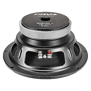 PRV AUDIO 8 Inch Midbass Speaker 8MB450 v2, 450 Watts, 8 Ohm, 2 in Voice Coil, Pro Audio Loudspeaker (Single)