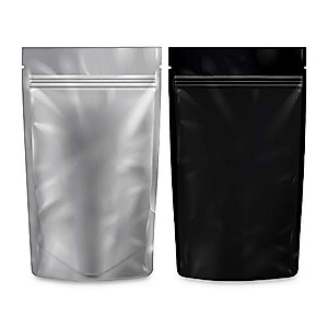 Loud Lock Mylar Bags Smell Proof 1/4 Ounce Black/Clear - 1000 Count 6.7" X 4" 6mill Thickness - Packaging Bags - Mylar Bags For Food Storage - Resealable Bags - Smell Proof Bags - Dispensary Packaging