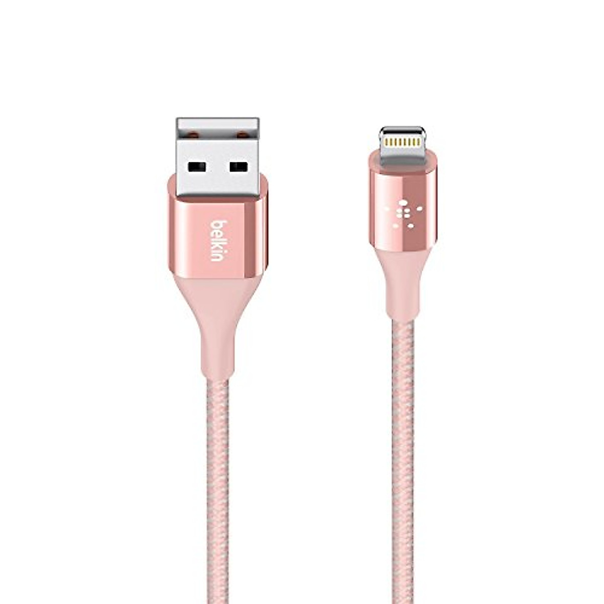 Belkin MIXIT DuraTek Lightning to USB Cable - MFi-Certified iPhone Charging Cable for iPhone 11, 11 Pro, 11 Pro Max, XS, XS Max, XR, X, 8/8 Plus and more (4ft/1.2m), Rose Gold